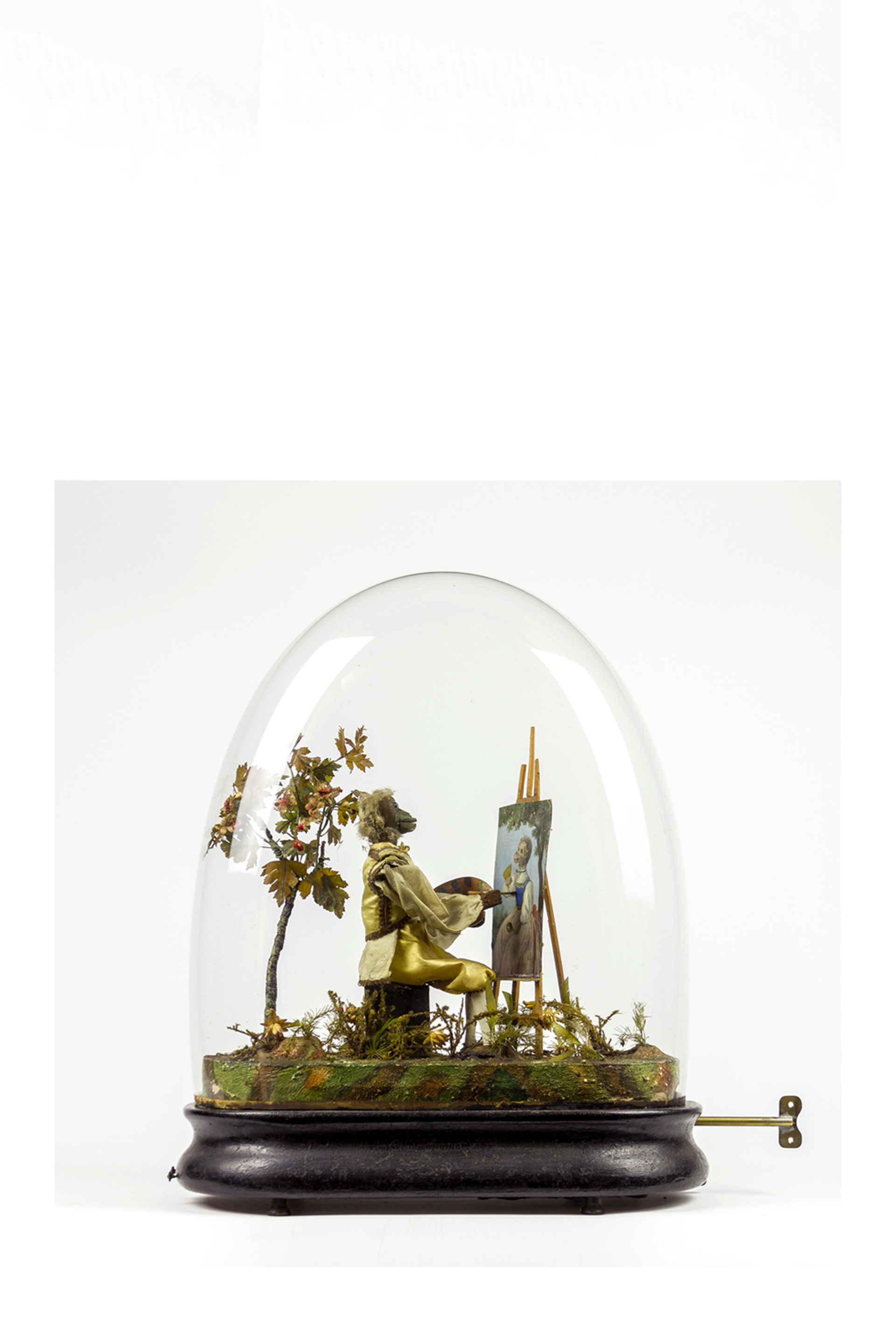 Taxidermy Monkey Artist Musical Automaton by Jean Phalibois, c. 1895